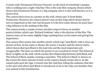 School of Rock Title Sequence Analysis | PPTX