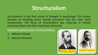 School of thought in psychology | PPTX