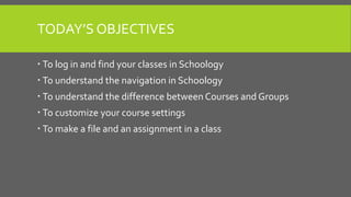 Schoology for elementary | PPTX