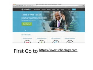 Schoology step by step guide | PPT