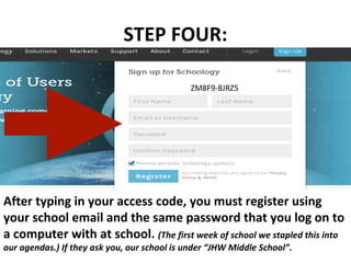 Schoology step by step guide | PPT