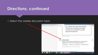 Schoology weekly discussions | PPT