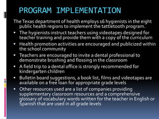 School oral health program | PPTX