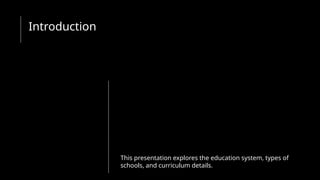 School overview based on school settings | PPTX