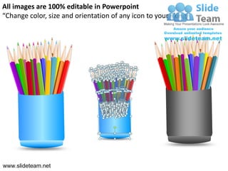 School pencils colorful children time crayons powerpoint ppt templates ...