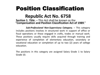 School personnel administration position classification | PPTX