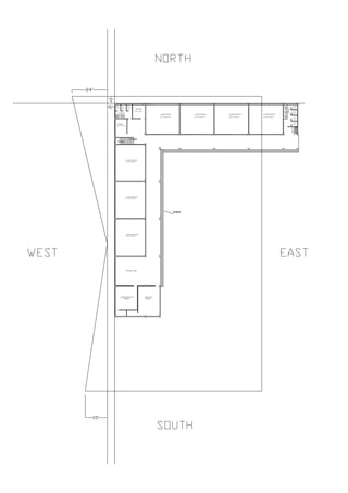 L Shape Top View Building