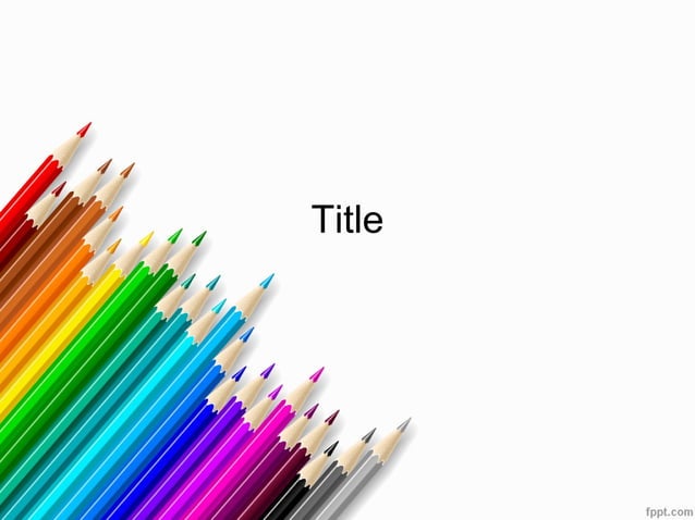 Colored Pencils Powerpoint Background for School Lectures/PPT ...