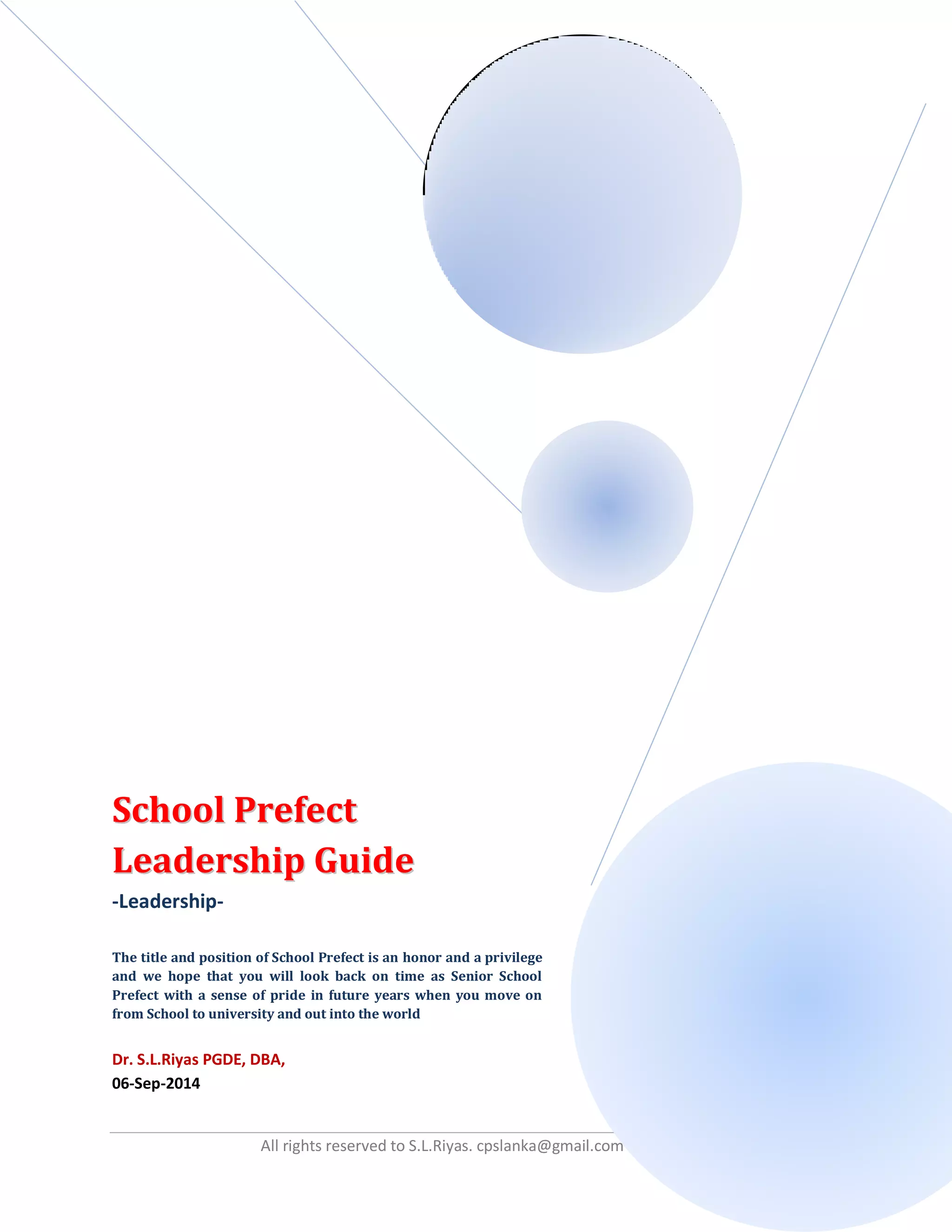 School Prefect Leadership Guide | PDF