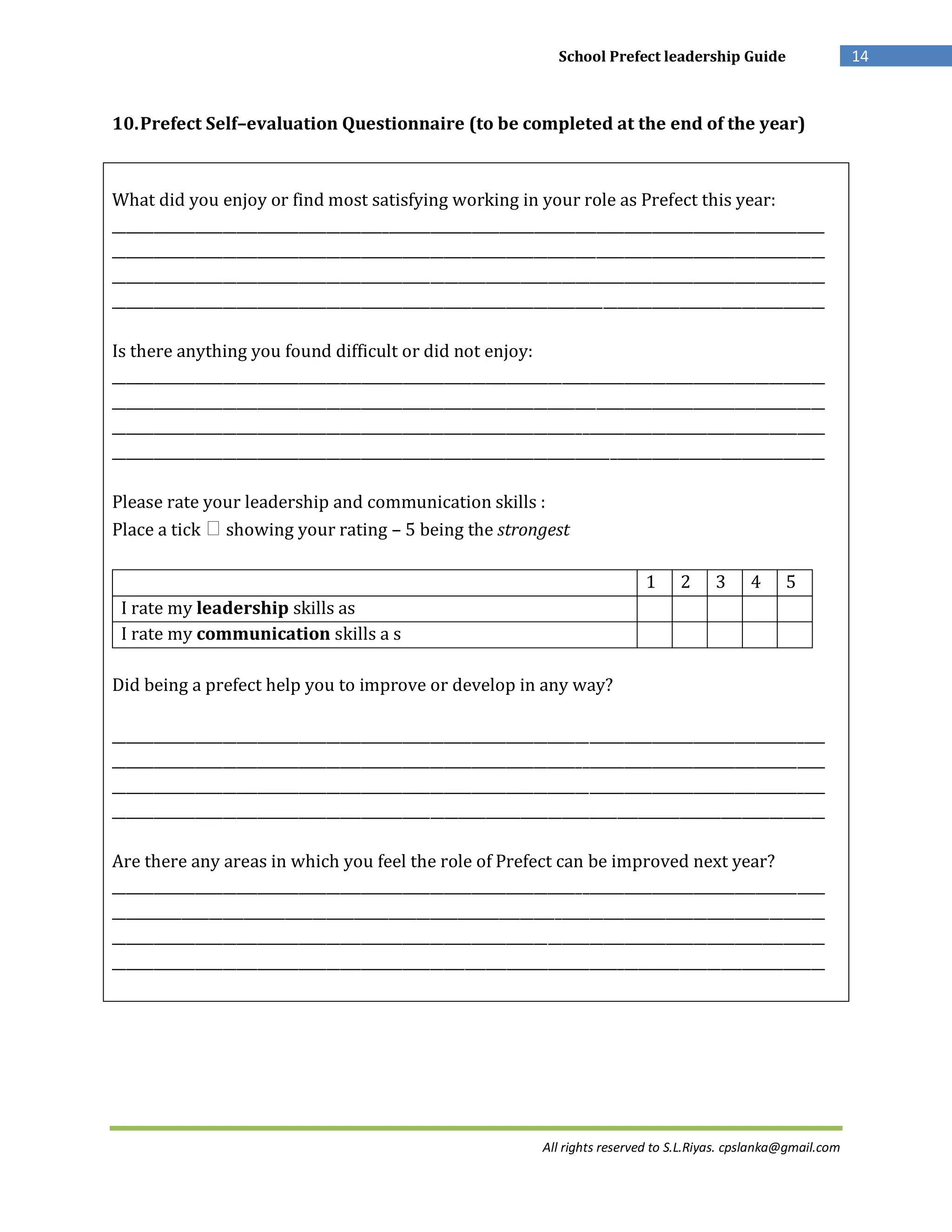 School Prefect Leadership Guide | PDF