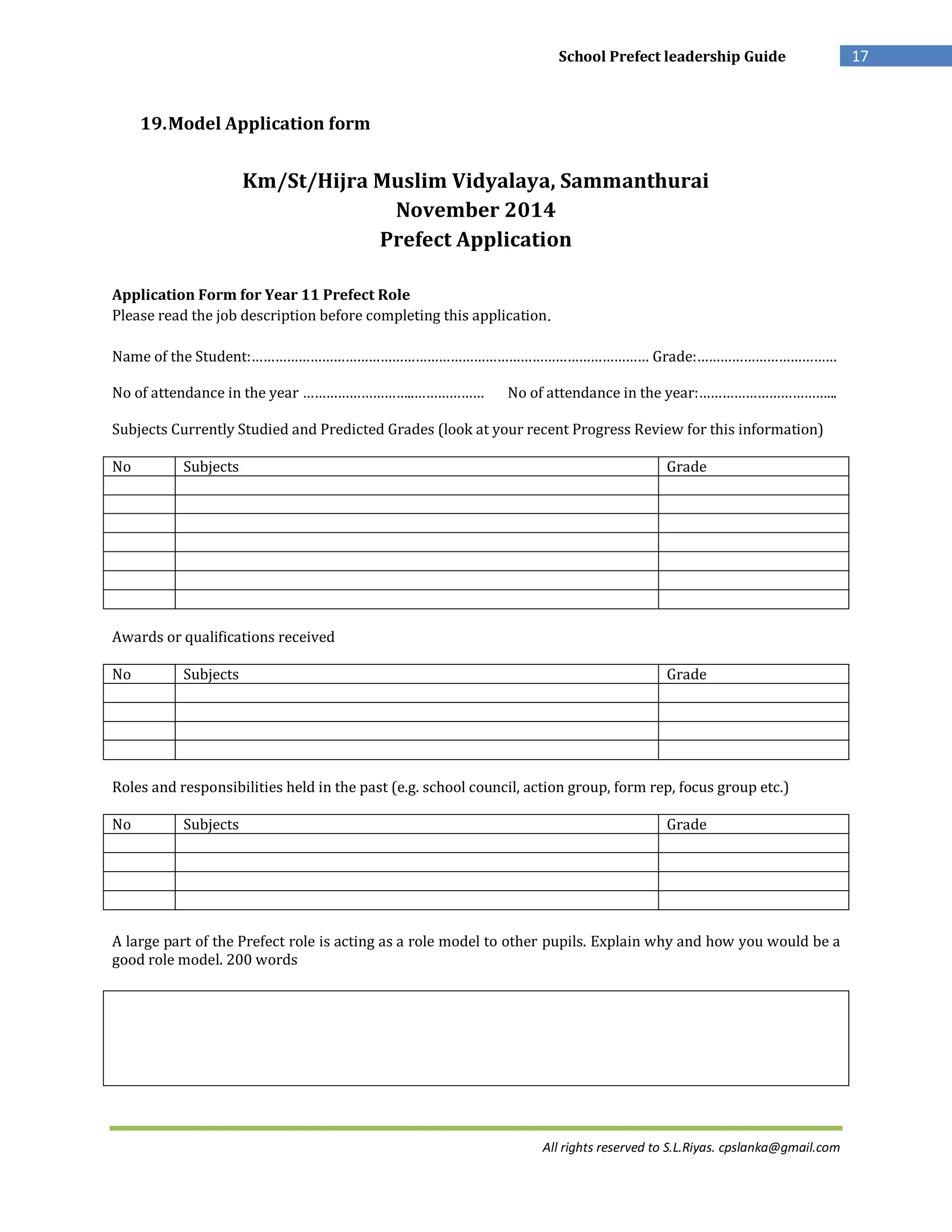 School Prefect Leadership Guide | PDF