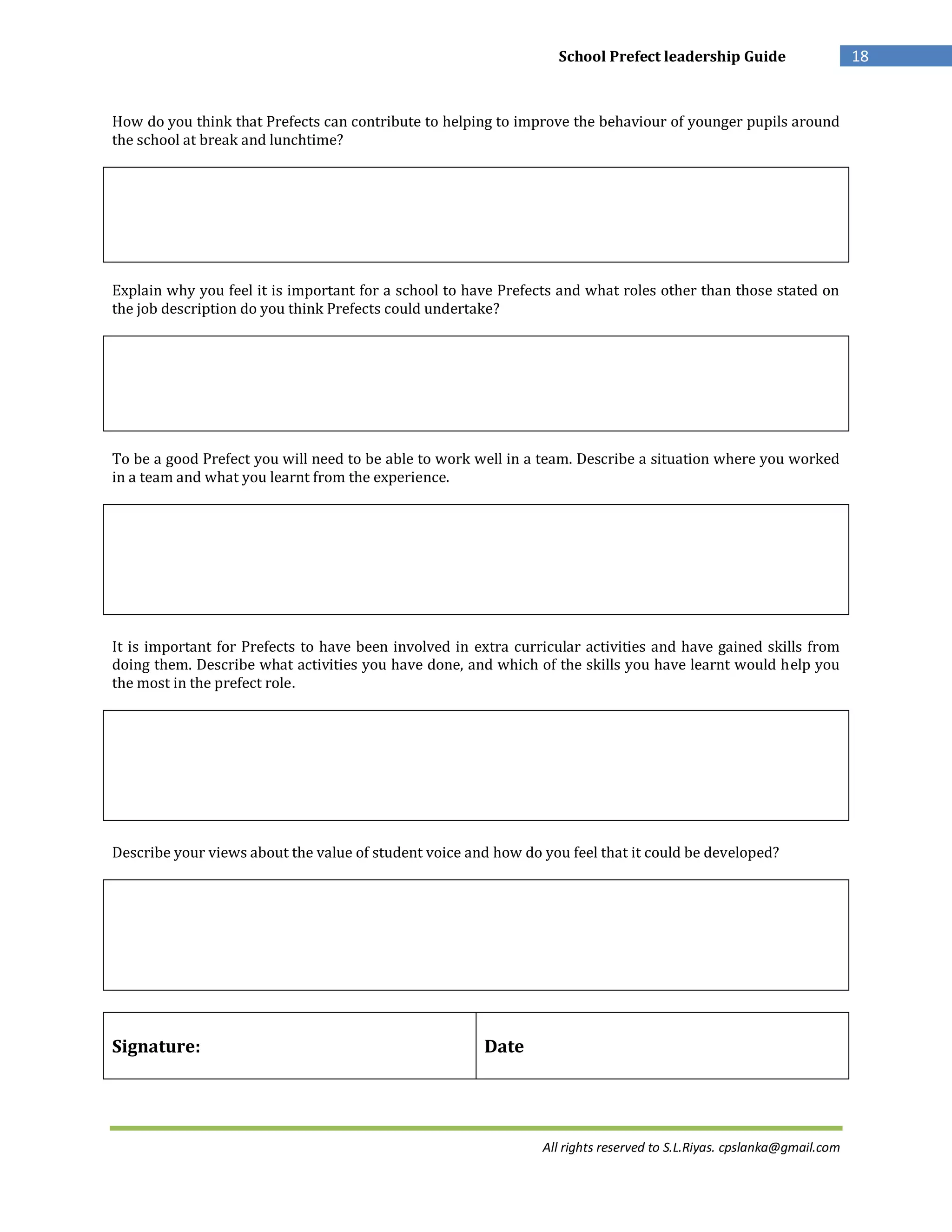 School Prefect Leadership Guide | PDF