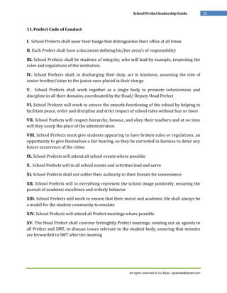 School Prefect Leadership Guide | PDF