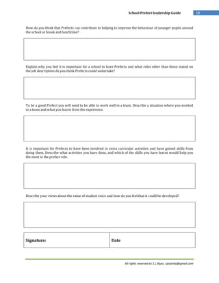 School Prefect Leadership Guide | PDF