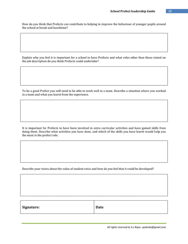 School Prefect Leadership Guide | PDF