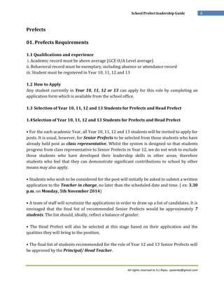 School Prefect Leadership Guide | PDF