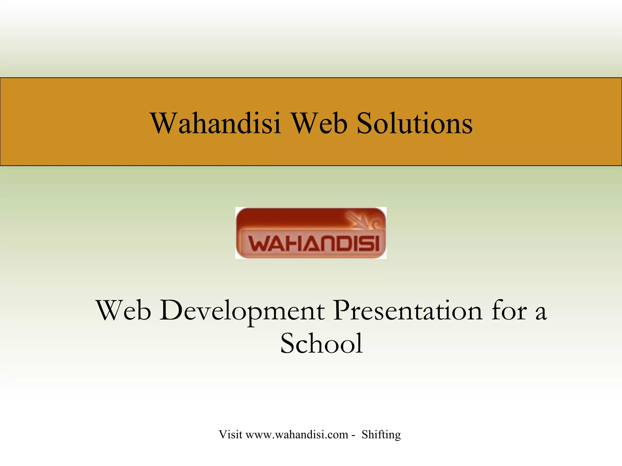 School Website Development Presentation | PPT