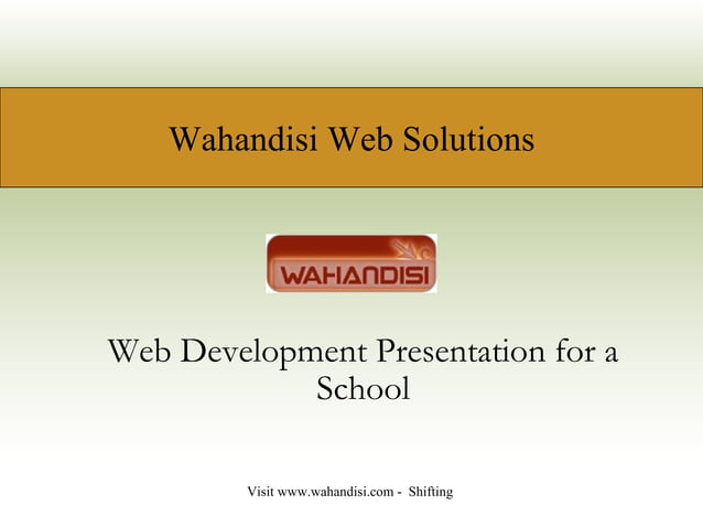 School Website Development Presentation | PPT