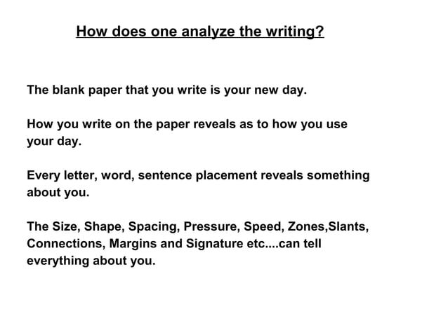 School presentation graphology | PPT