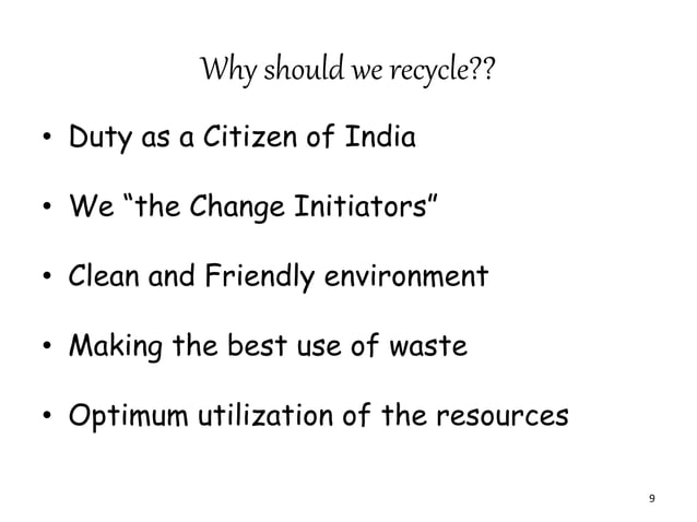 School presentation on wealth out of waste project ahmedabad, india | PPTX