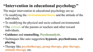 School psychology, intervention and assessment in school psychology | PPTX