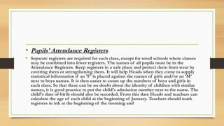 School registers & records | PPTX