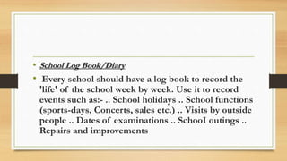 School registers & records | PPTX