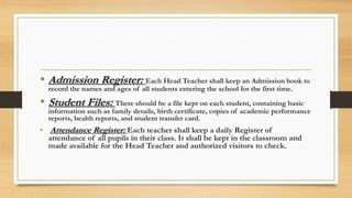 School registers & records | PPTX