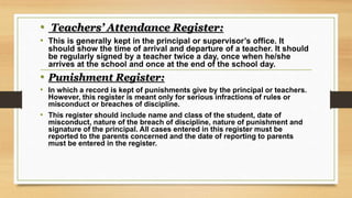 School registers & records | PPTX