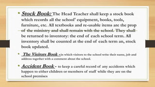School registers & records | PPTX