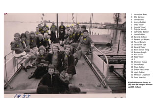 Schoolreisje in 1955 van OLS uit Hollum naar Gouda | PPT