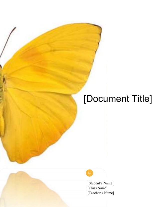 School Report (Butterfly Design) | DOCX | Desktop Publishing | Computer ...