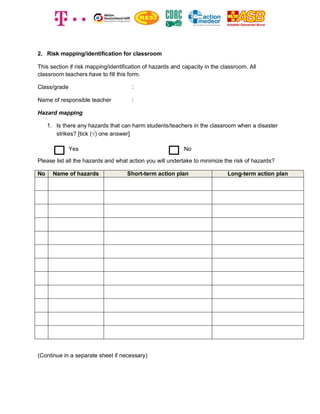 School risk reduction & preparedness plan | PDF | Educational ...