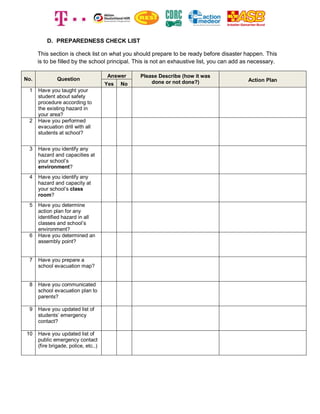 School risk reduction & preparedness plan | PDF