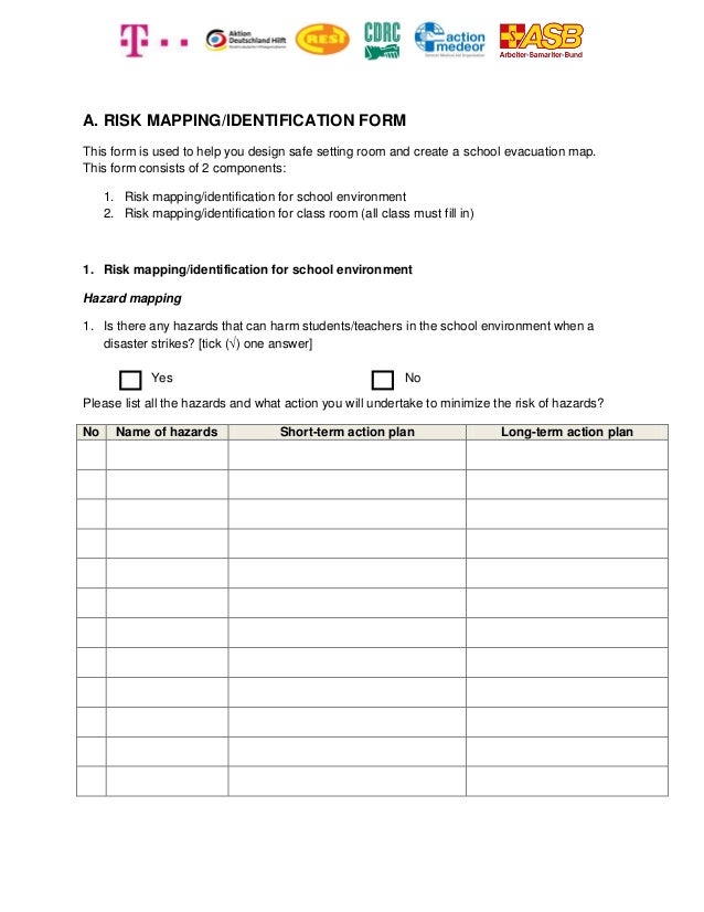 School risk reduction & preparedness plan