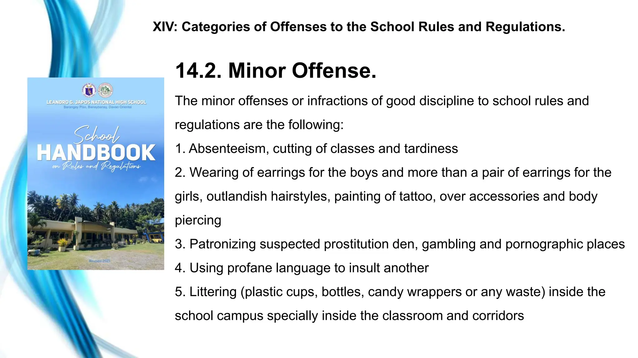 School Rules and Regulations based on Student Handbook.pptx