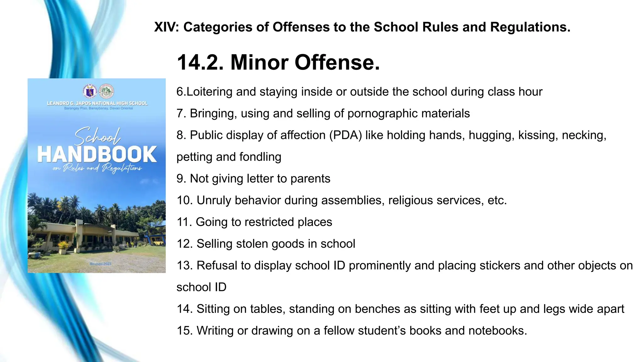 School Rules and Regulations based on Student Handbook.pptx