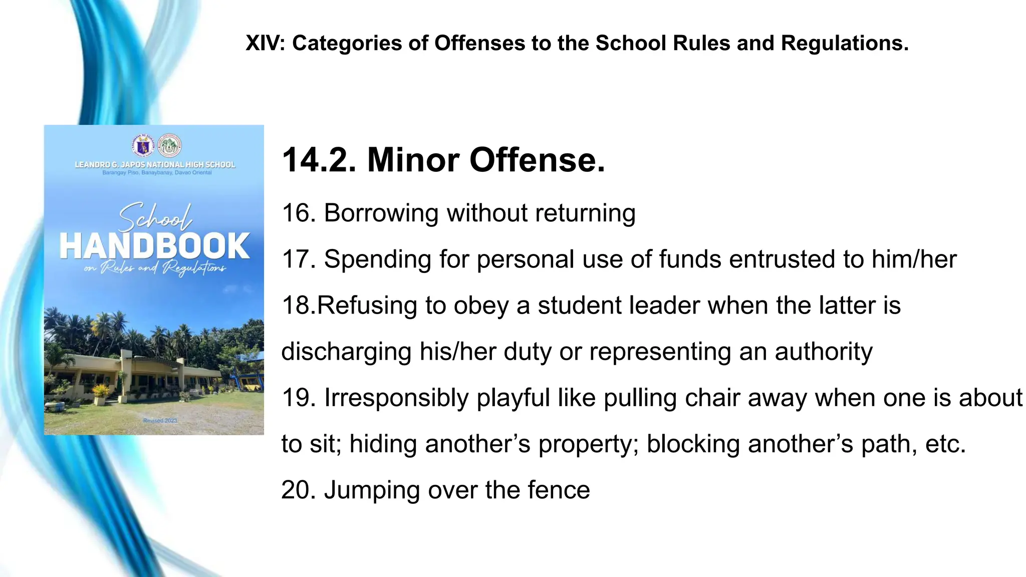 School Rules and Regulations based on Student Handbook.pptx