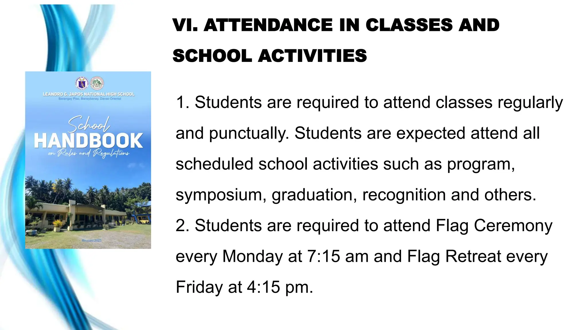 School Rules and Regulations based on Student Handbook.pptx