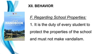 School Rules and Regulations based on Student Handbook.pptx