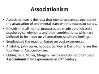 Schools and perspectives in psychology | PPTX
