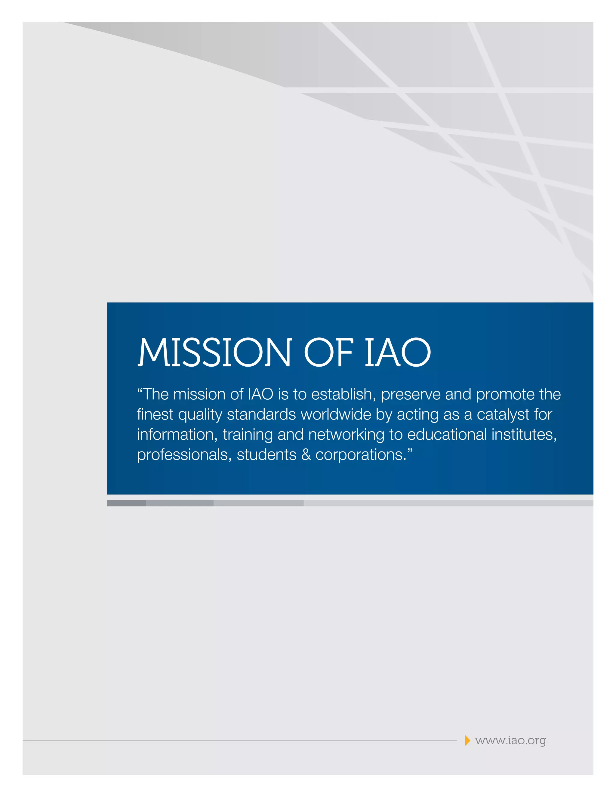 IAO - Accreditation for schools. | PDF