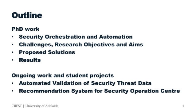 Architecture centric support for security orchestration and automation | PPT