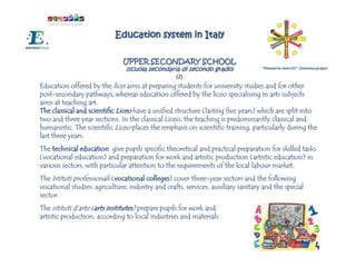 School sistem in italy | PPTX