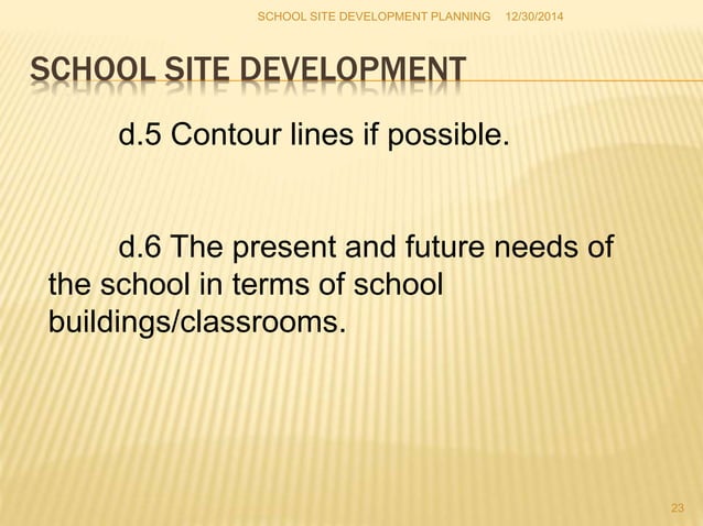School site development plan.ppt | Developmental Sites | Real Estate