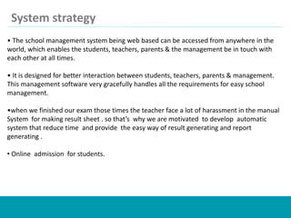 Schools management system project presentation | PPTX