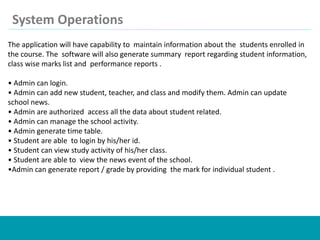 Schools management system project presentation | PPTX