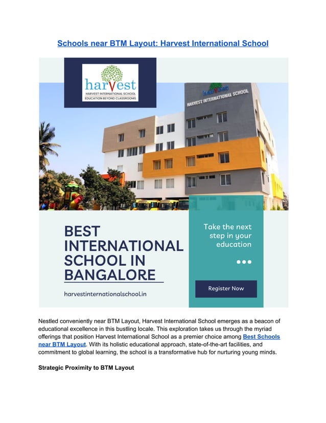 Schools near BTM Layout_ Harvest International School.pdf