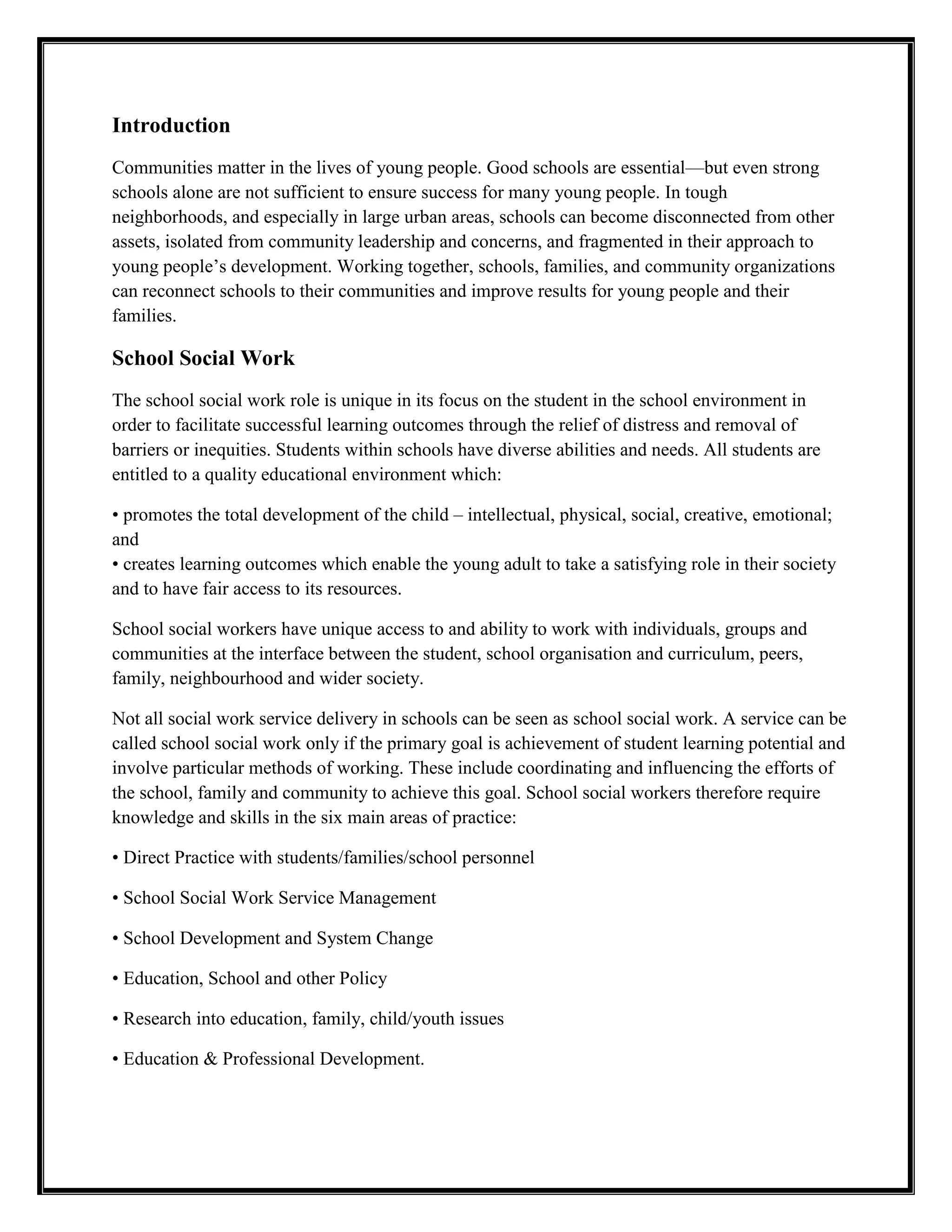 School social work practice | PPTX