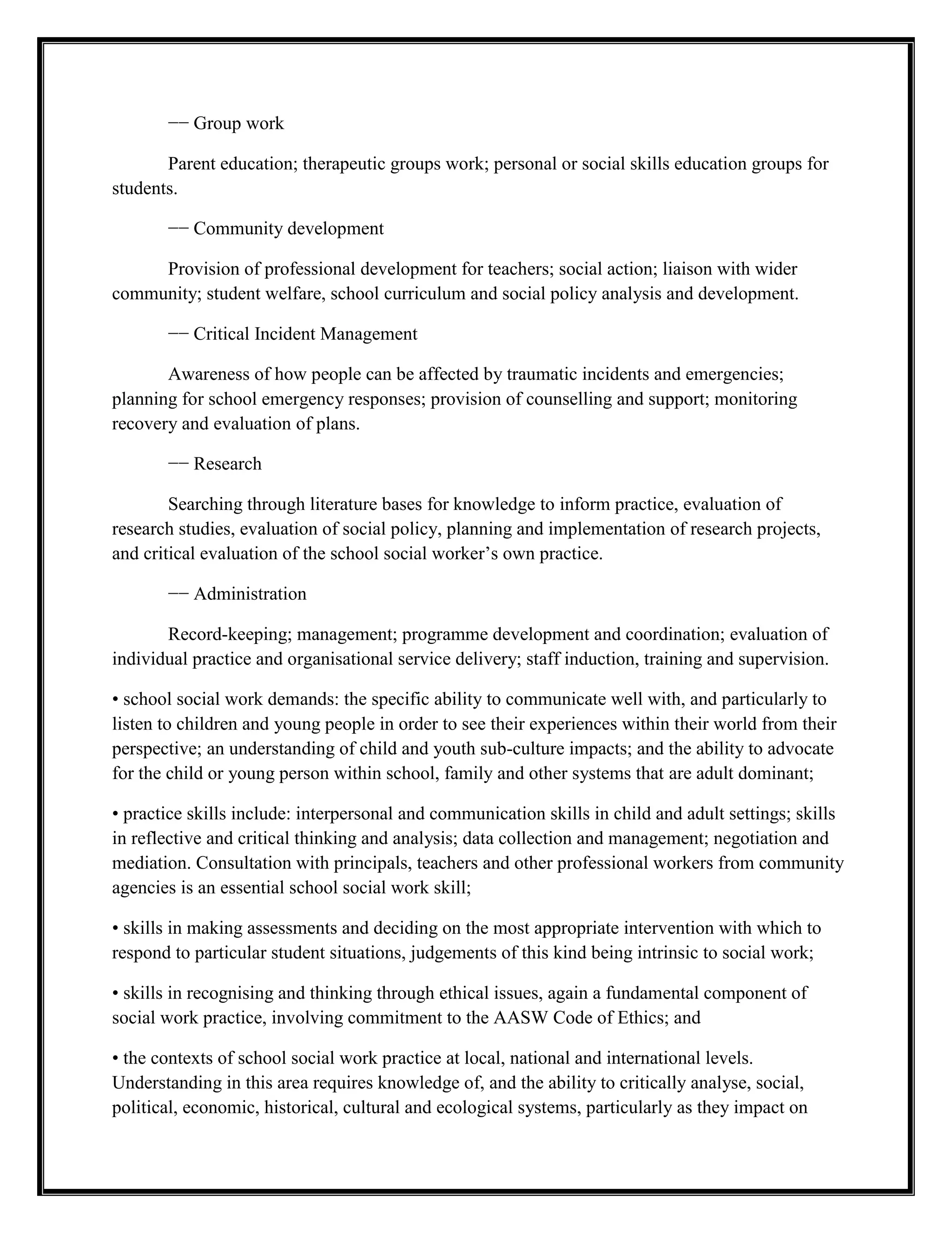 School social work practice | PPTX